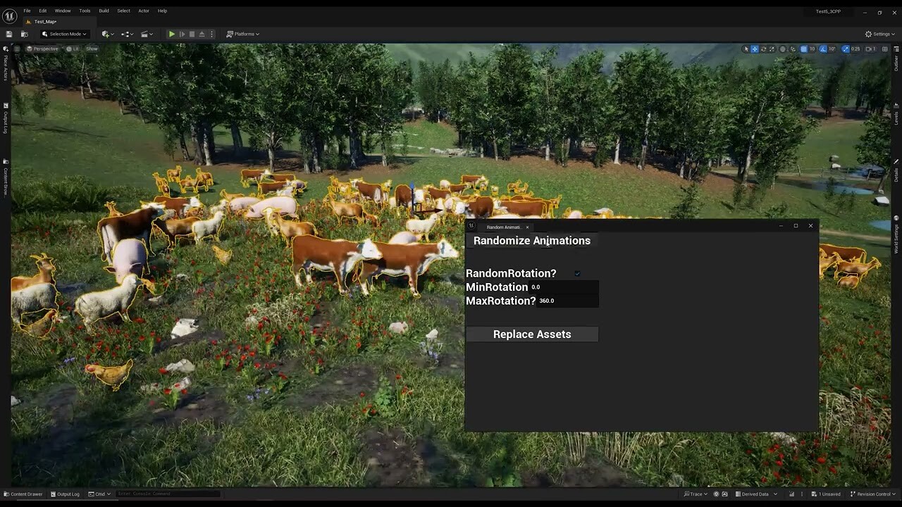 ArtStation - Unreal Random Animations placement blueprint (Free)