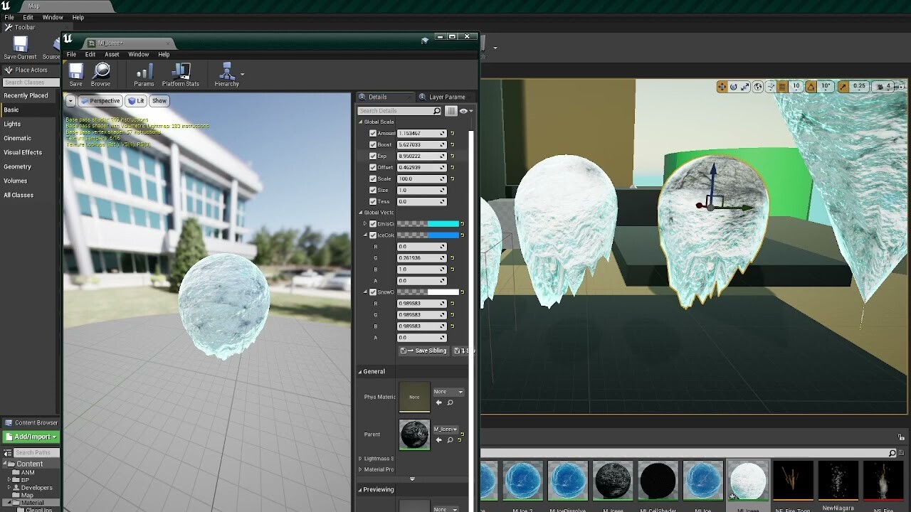 ArtStation - Unreal Engine Height Lerp Melting Ice Material
