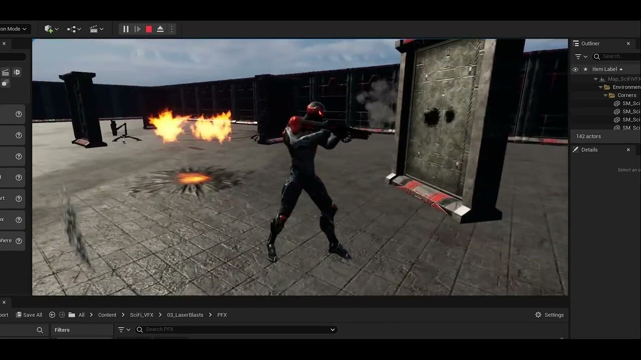 ArtStation - Unreal5 VFX study - Pickup, Laser, Plasma, Muzzle VFX