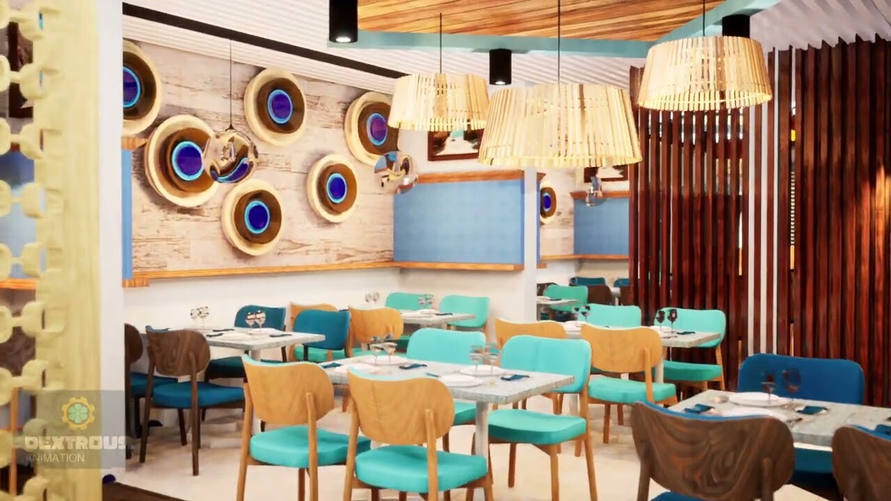 ArtStation - Indulge in Design: Elevating Dining Experiences with 3D Restaurant Interior Mastery