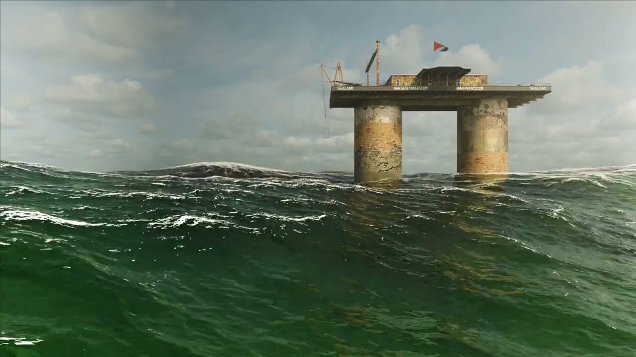 ArtStation - Sea Land (world's smallest country)