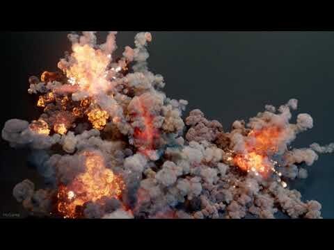 ArtStation - Houdini Fx multi Explosion study case