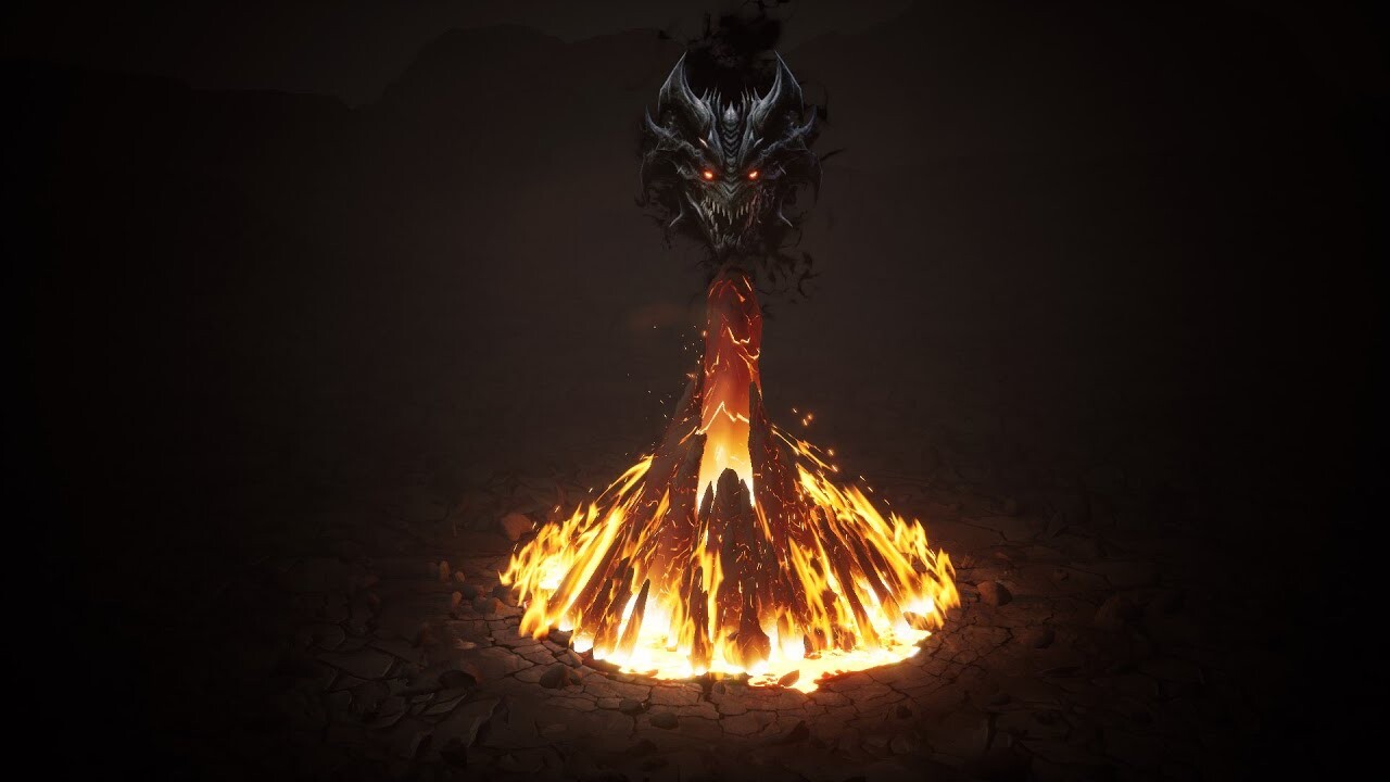 ArtStation - Black Magic Fire in UE5.4 Niagara | For Patreon