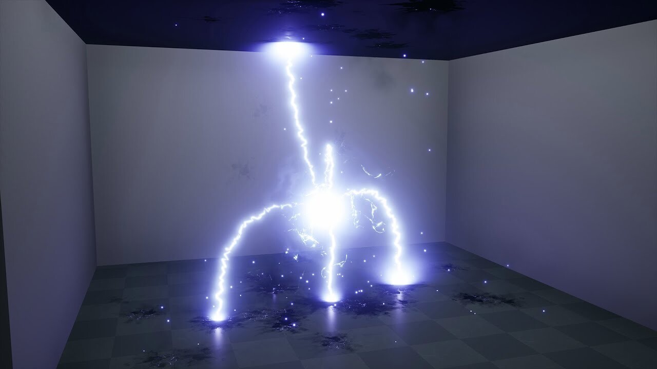 ArtStation - UE4 | Lightning Element VFX Pack - Lightning AOE Stun [4K]