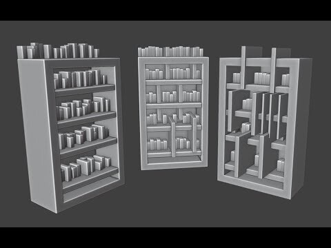 ArtStation - Blender bookshelf with geometry nodes