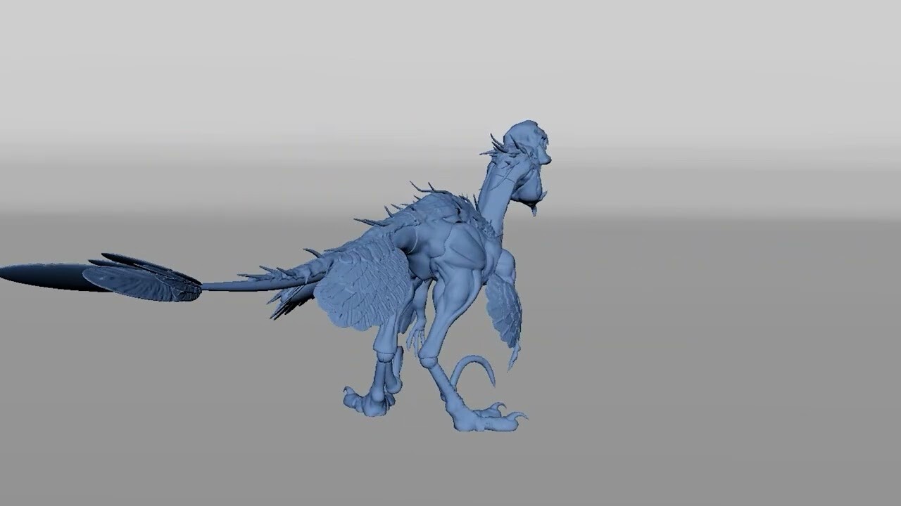 ArtStation - Velazquez_Luis_INP(CA6)_MS4( Dino_Bird_ActionFigure)