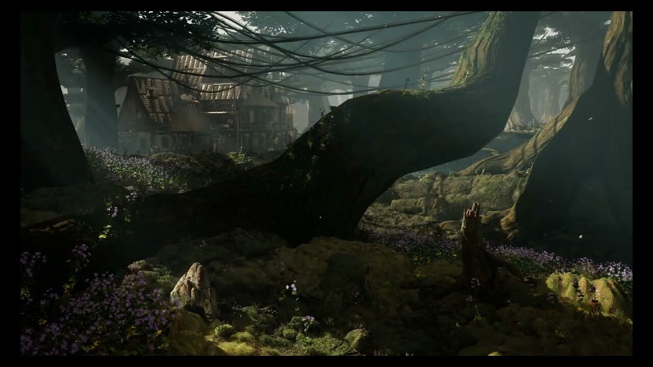 ArtStation - Fantasy Forest with Steampunk Building - Environment Design