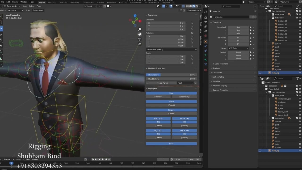 ArtStation - Blender Rigging Demo Reel