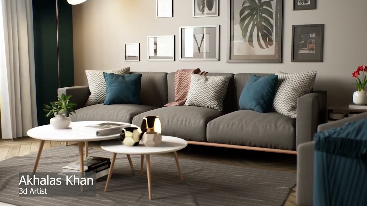 ArtStation - INTERIOR LIGHTING AND WALKTHROUGH