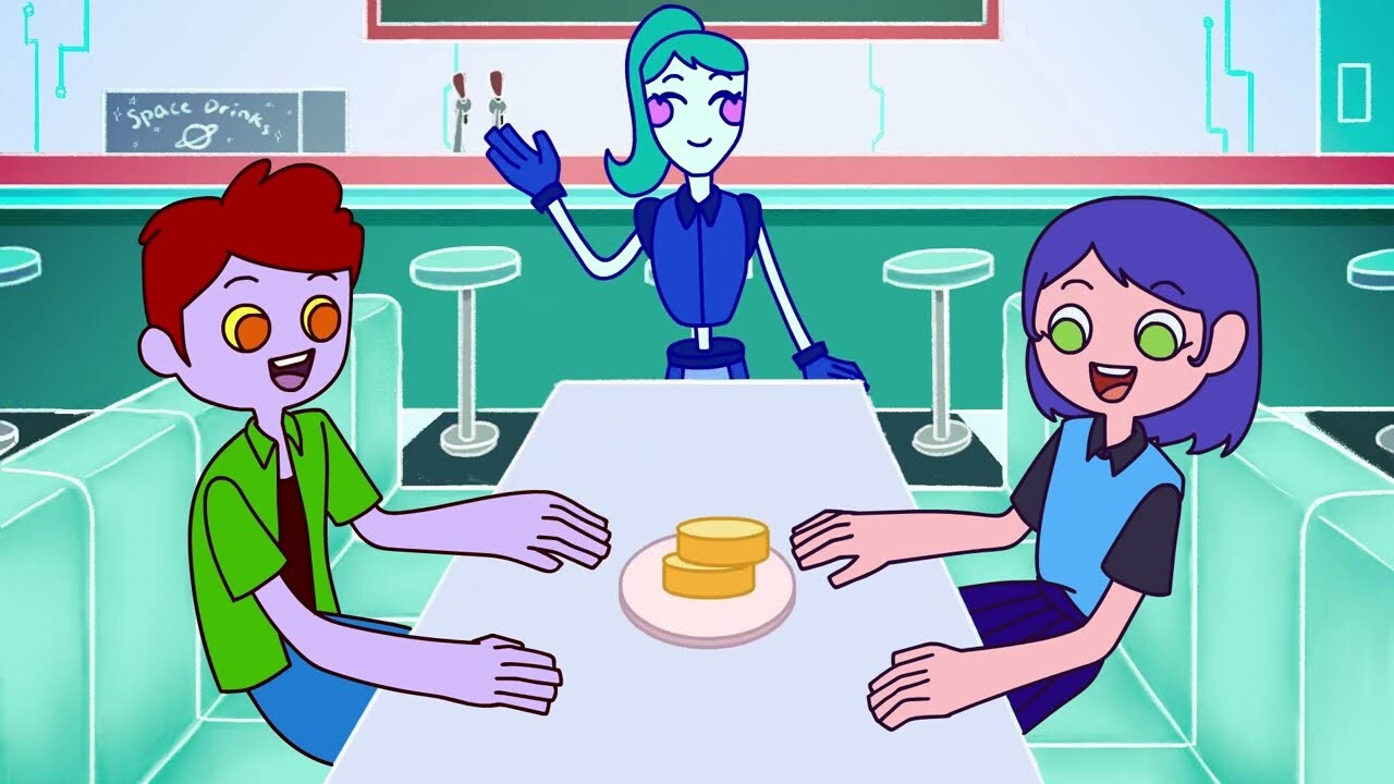 ArtStation - Diner Disaster - 2D Animation Loop