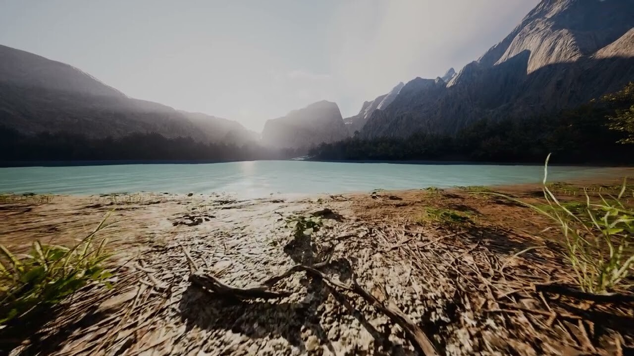 ArtStation - Unreal Engine PCG Lake Environment Cinematic Rendering