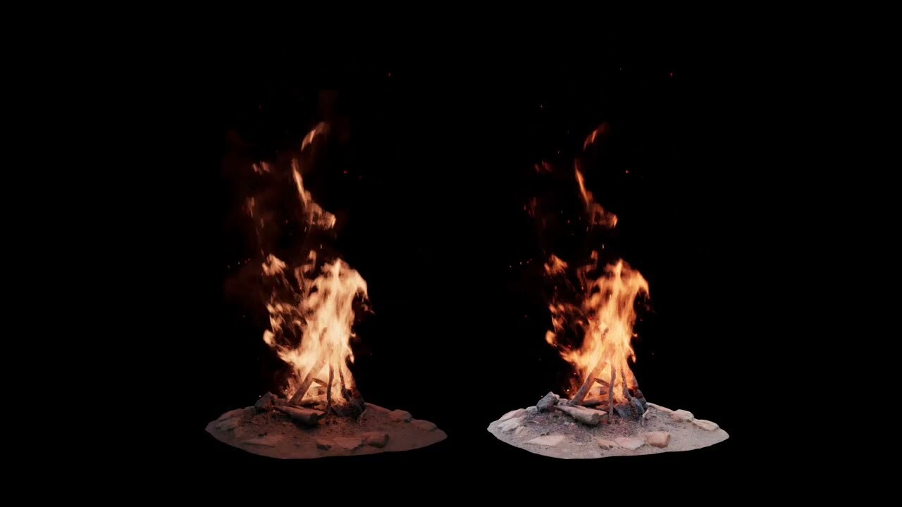 ArtStation - pyro sim campfire