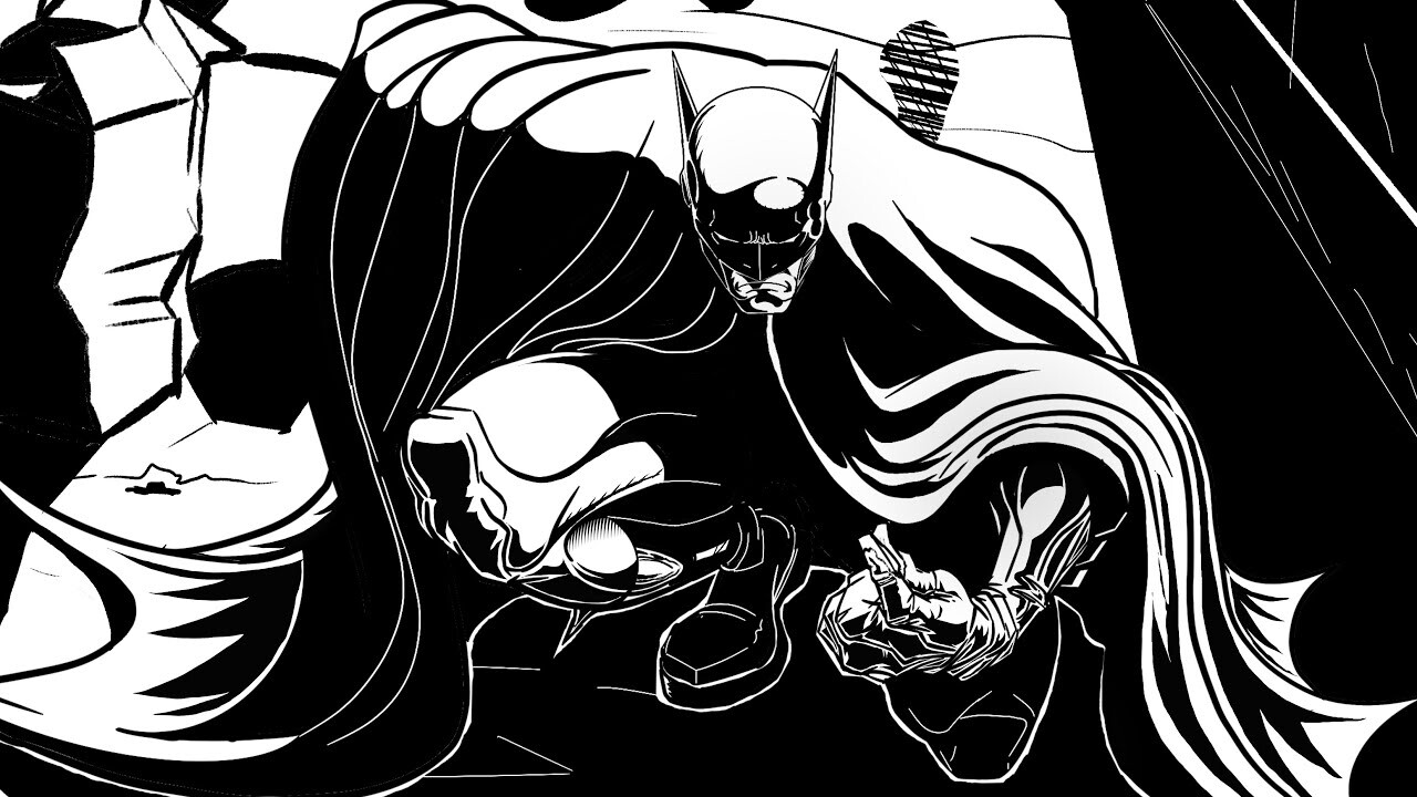 ArtStation - Batman Noir, In Procreate.