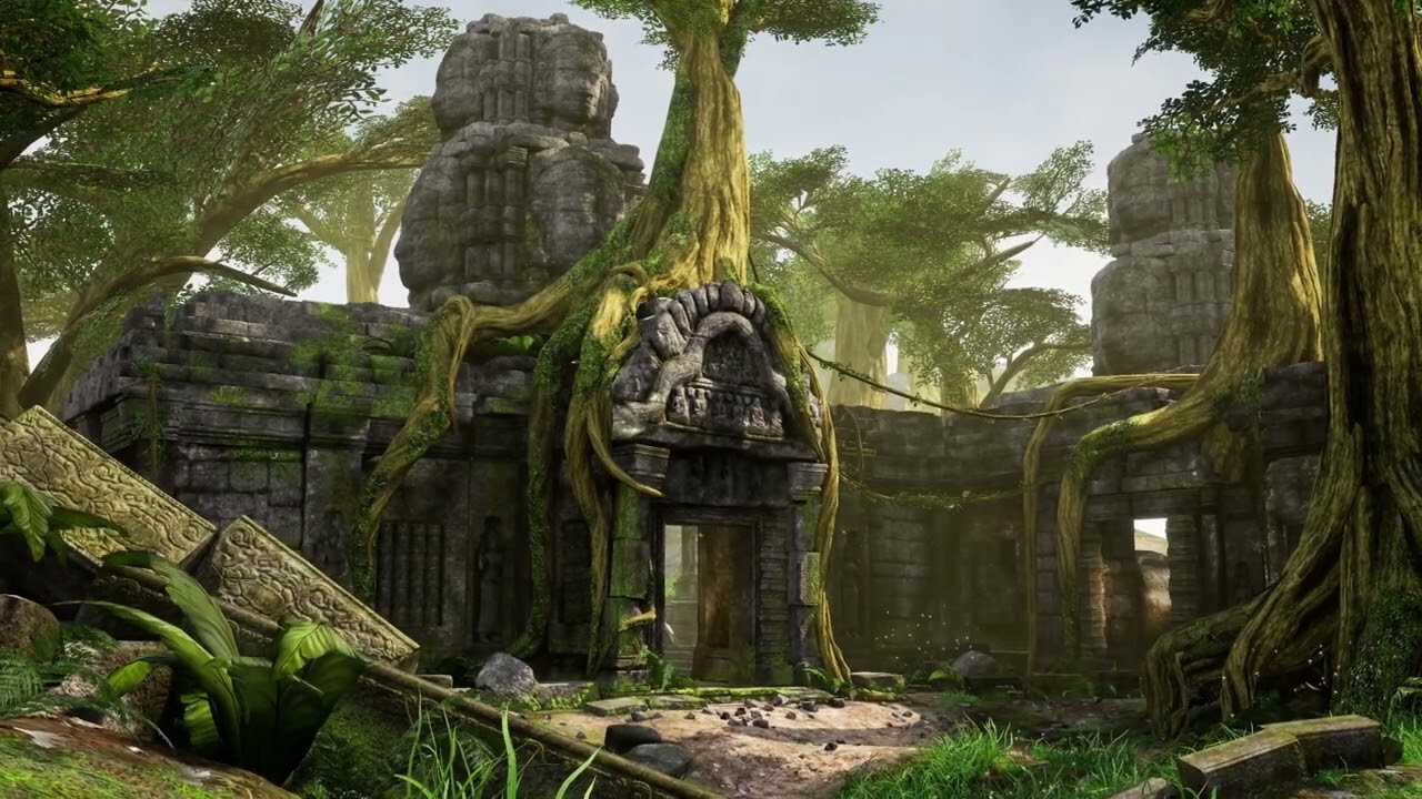 ArtStation - Forest temple Angkor