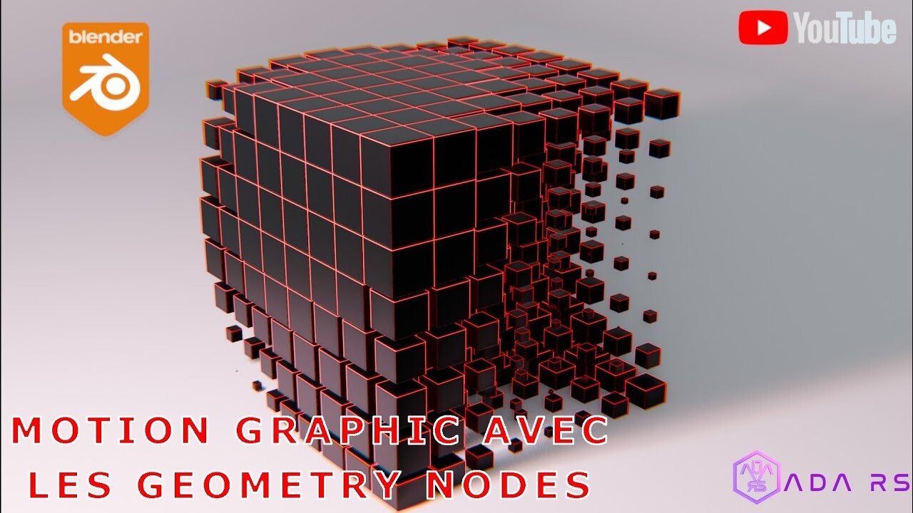 ArtStation - motion graphic avec les geometry nodes dans Blender