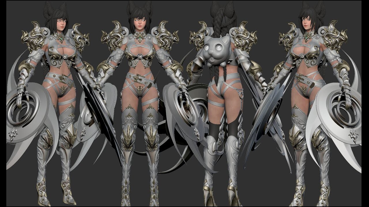 ArtStation - 3D Generic fantasy female character _ ZBrush