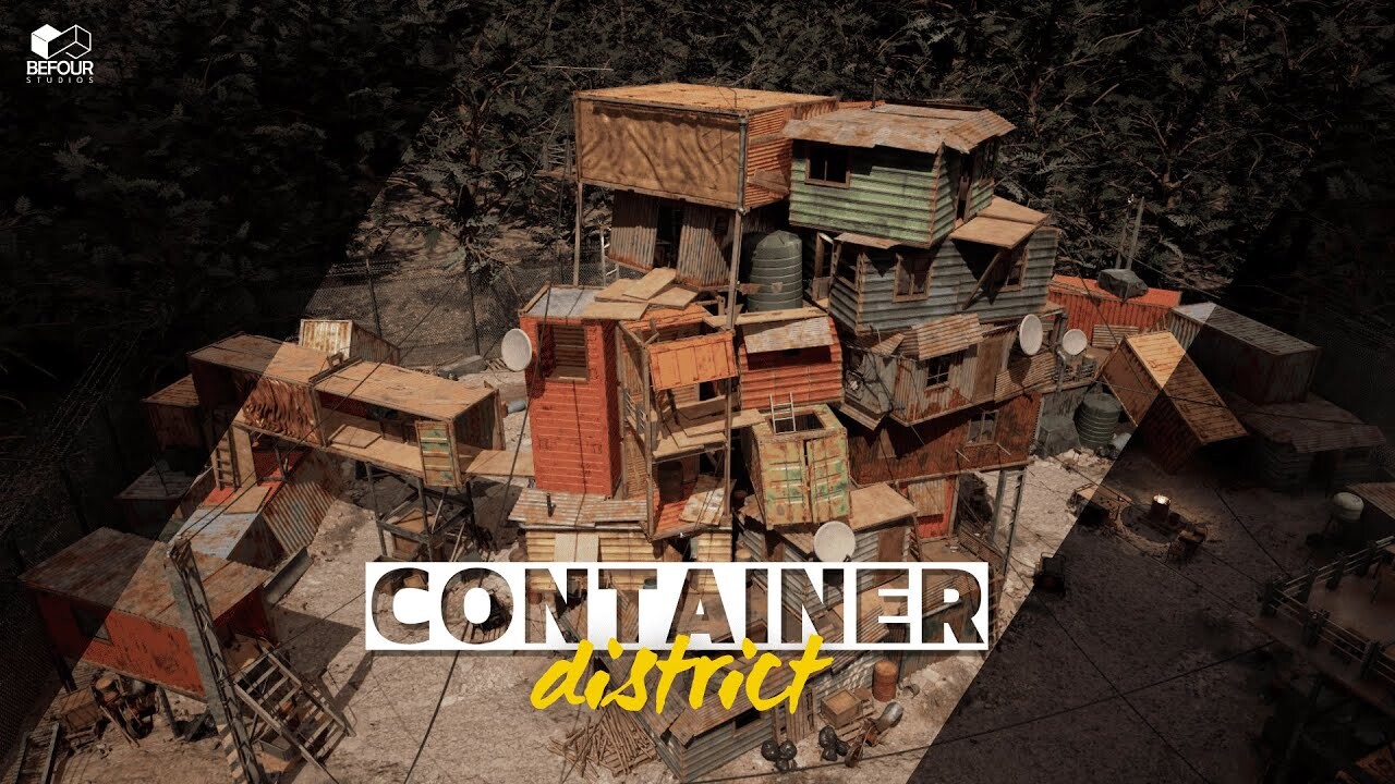 ArtStation - Container Disctrict Environment w/ Container Tool
