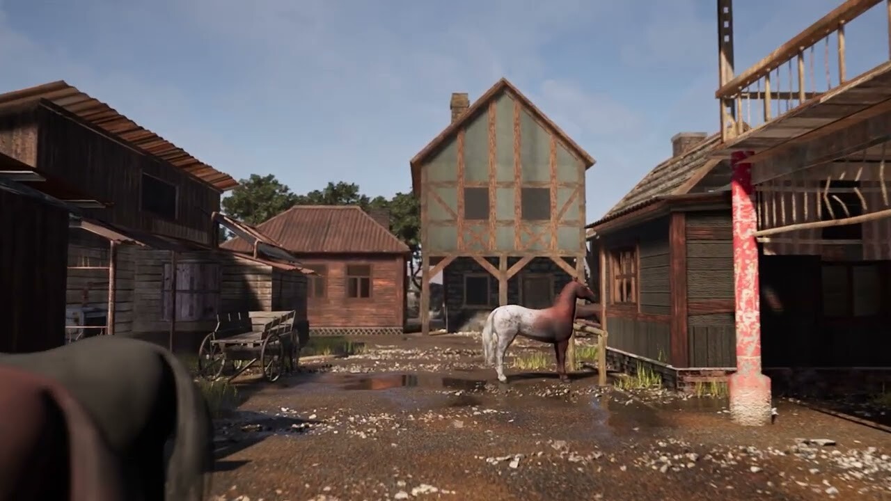 ArtStation - RDR2-Inspired Town Exterior Walkthrough