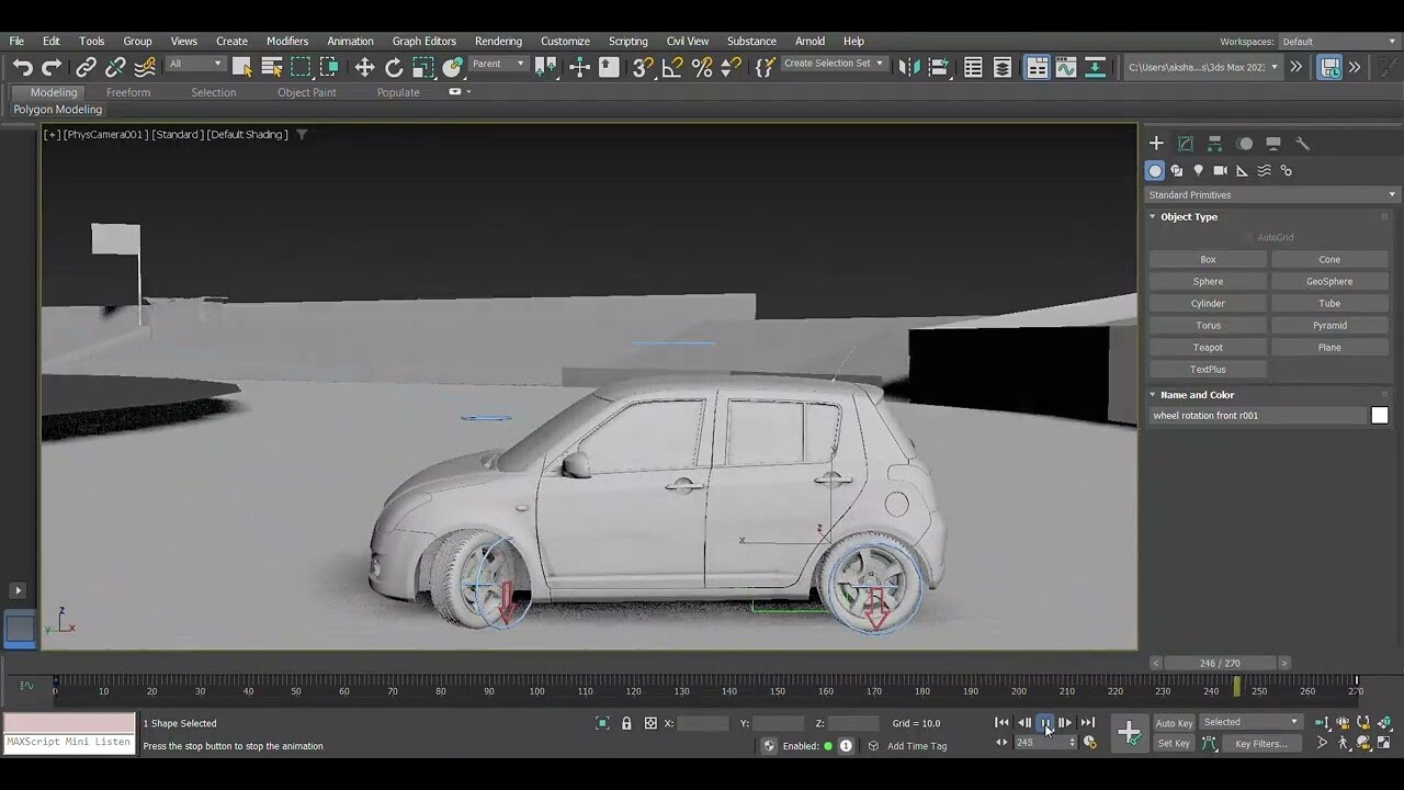 ArtStation - Car Drift Animation in 3D