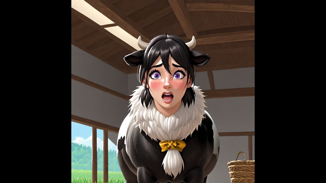 ArtStation - Girl into cow TF by cosplay costume