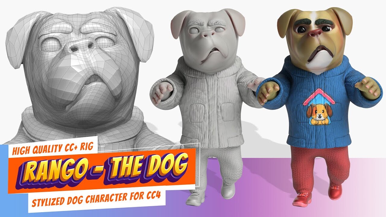 ArtStation - Rango - Stylized Toon Dog for Reallusion Character Creator 4