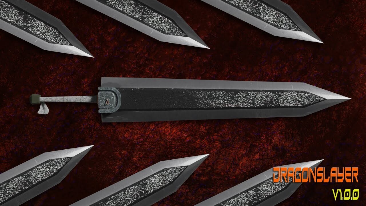 ArtStation - Berserk Dragon Slayer Sword Texture Render_v1