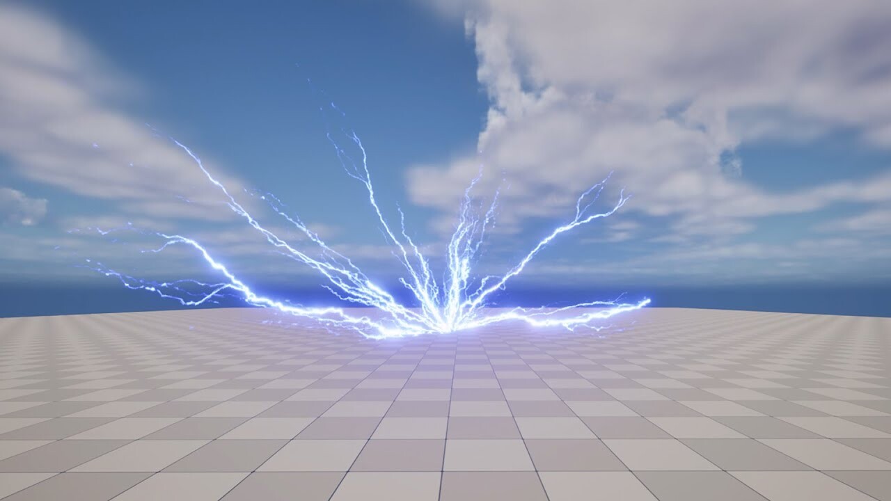ArtStation - UE5 Niagara Lightning Burst - Tutorial