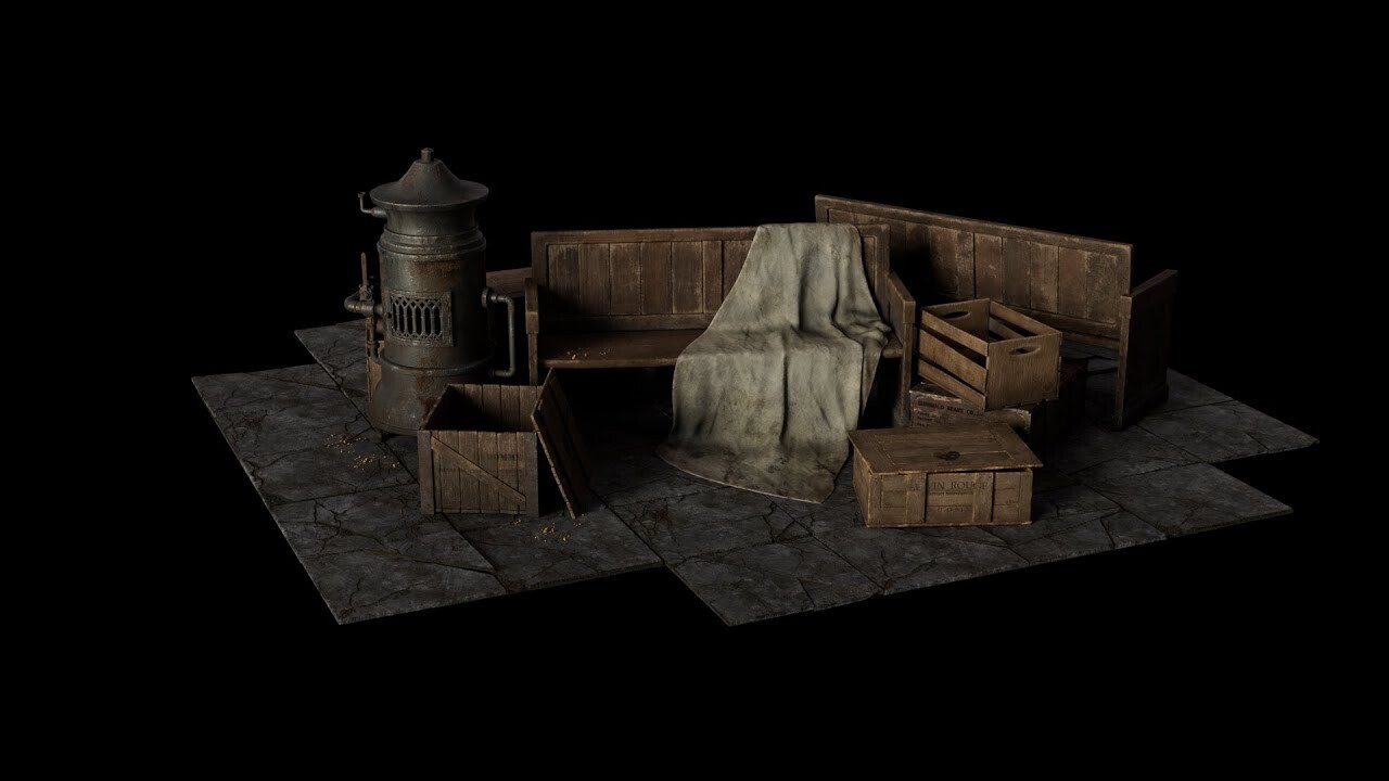 ArtStation - Matriphagy Short Film || Environment Assets Turntable