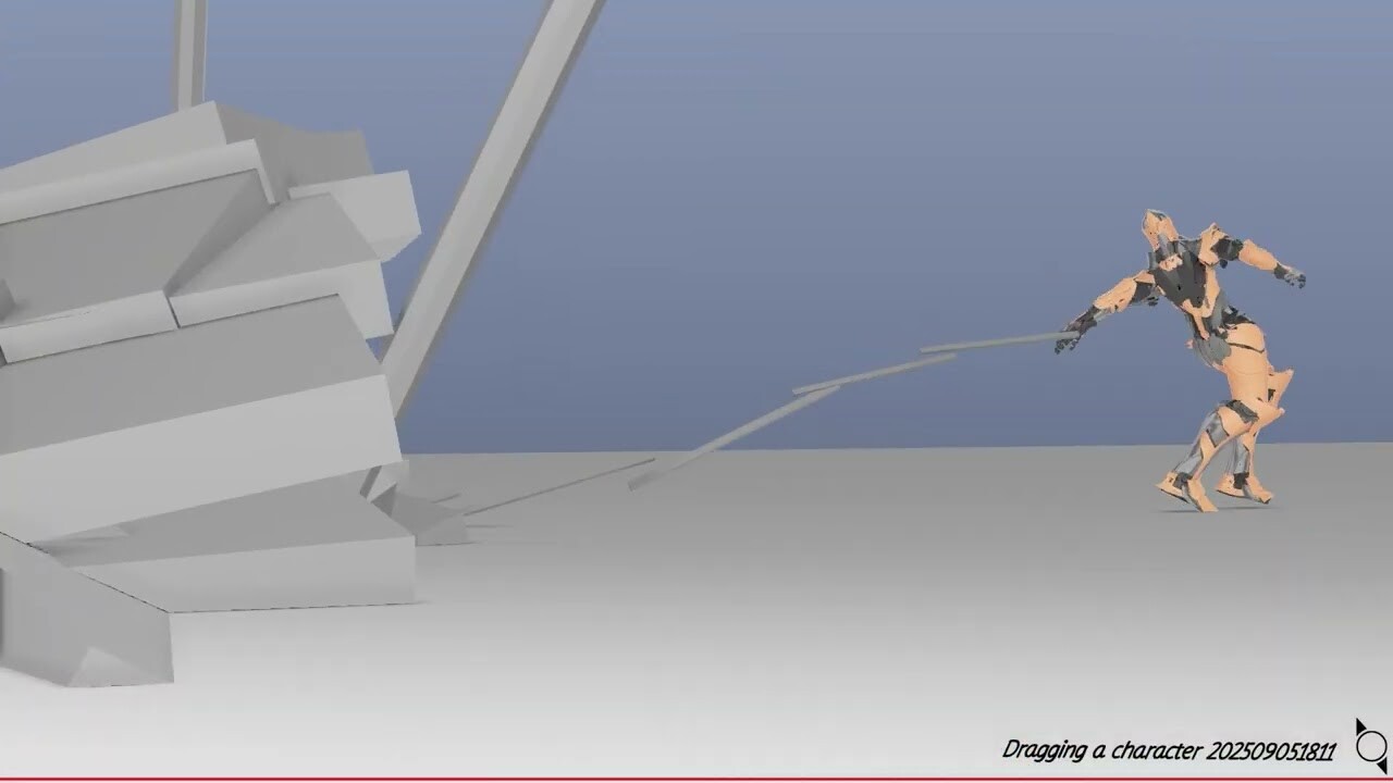 ArtStation - Dragging a character. Character animation Maya 2025