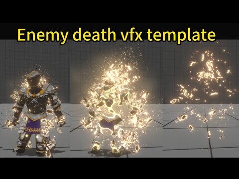 ArtStation - Unity vfx for IndieGameDev（char death vfx template）
