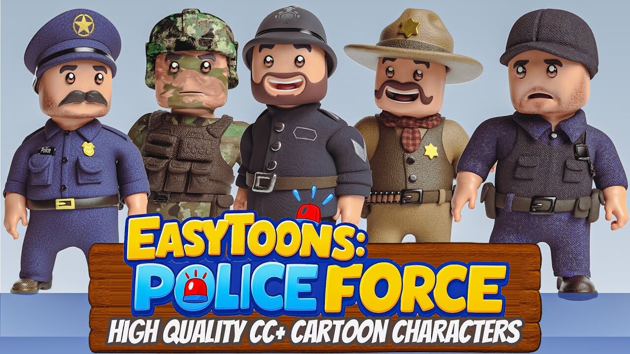 ArtStation - EasyToons: Police Force – Stylized 3D Characters for ...
