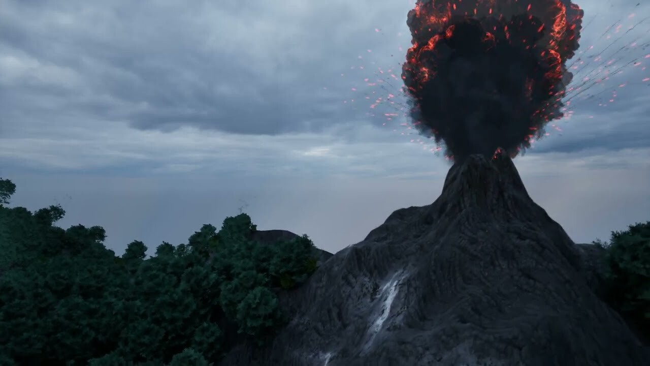 ArtStation - Volcano Eruption Simulation