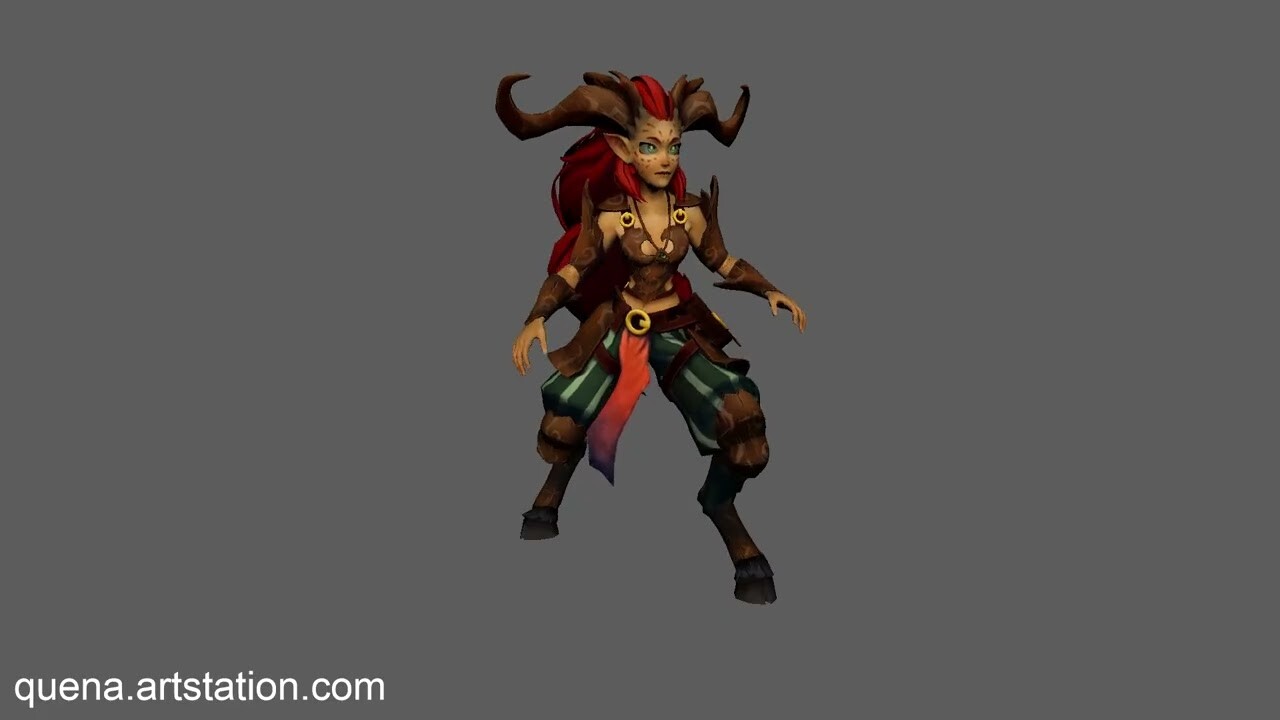 ArtStation - Faun Animation Cycles - Idle, Walk, Run