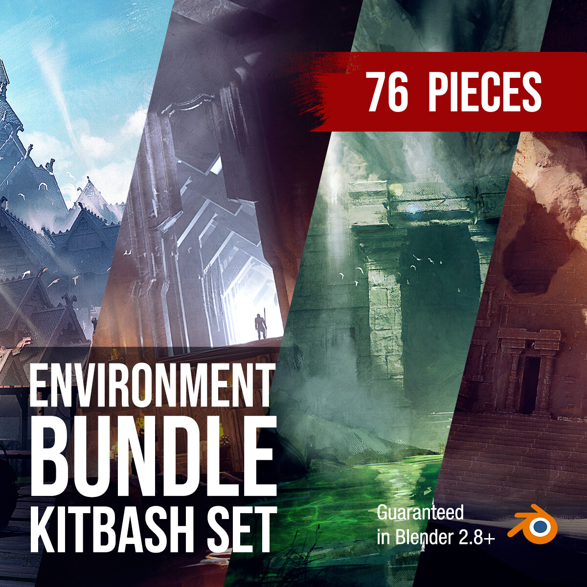 ArtStation - Environment KitBash Set Bundle For Concept Art