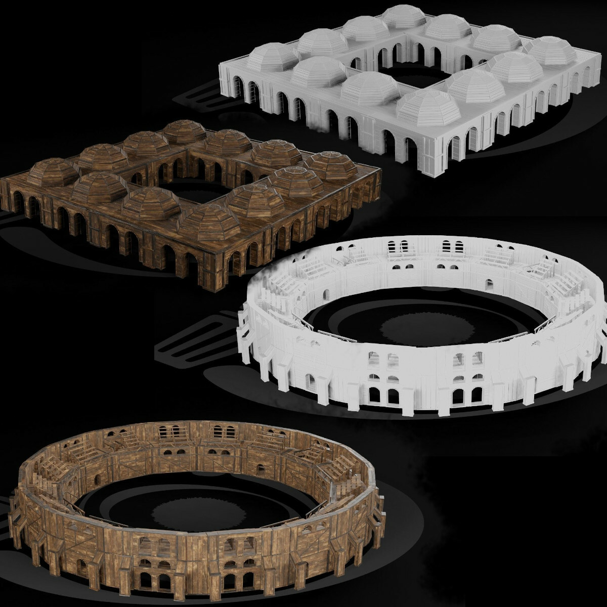 ArtStation - Medieval Arena and Trade Center Set 01 R