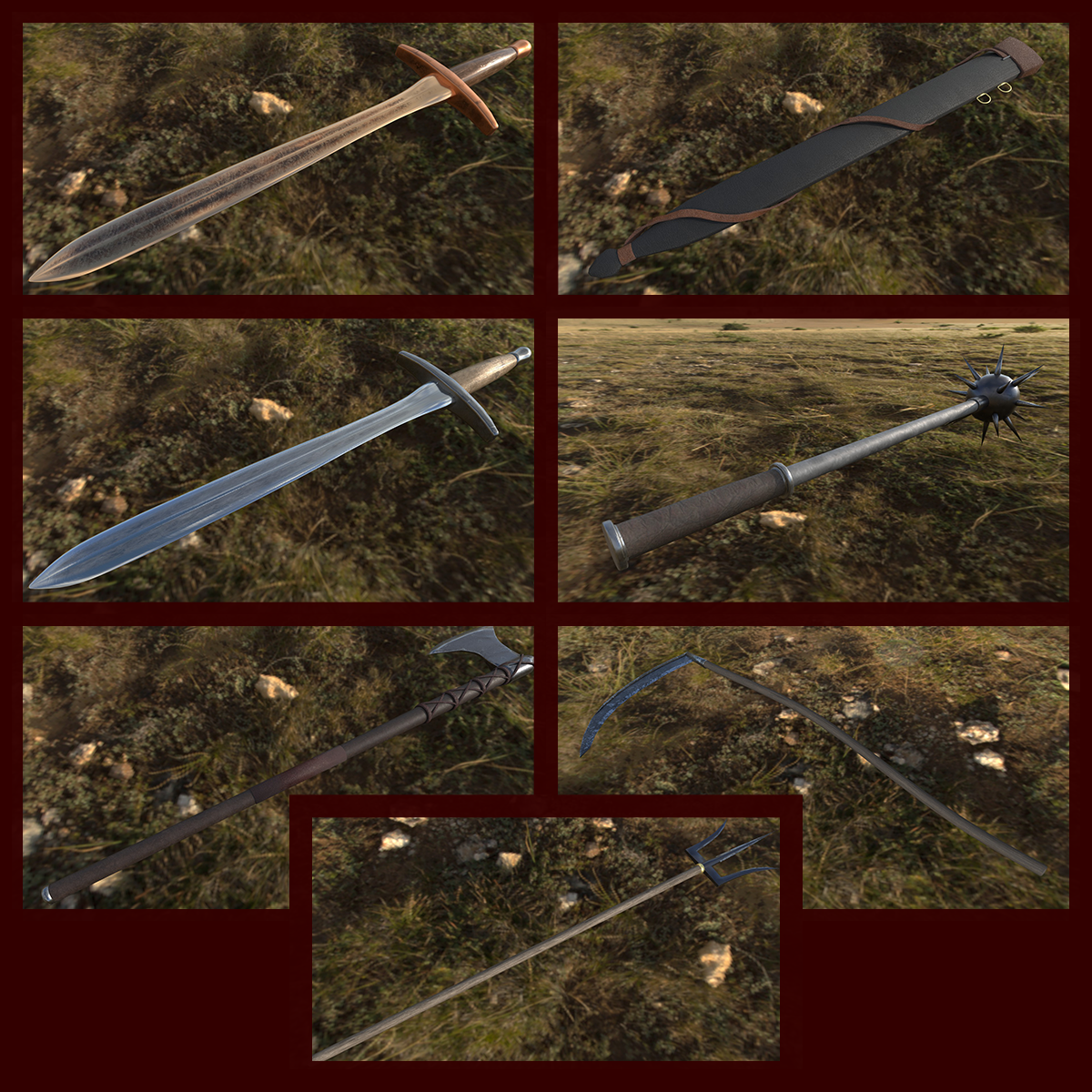 Medieval Scythe Weapon