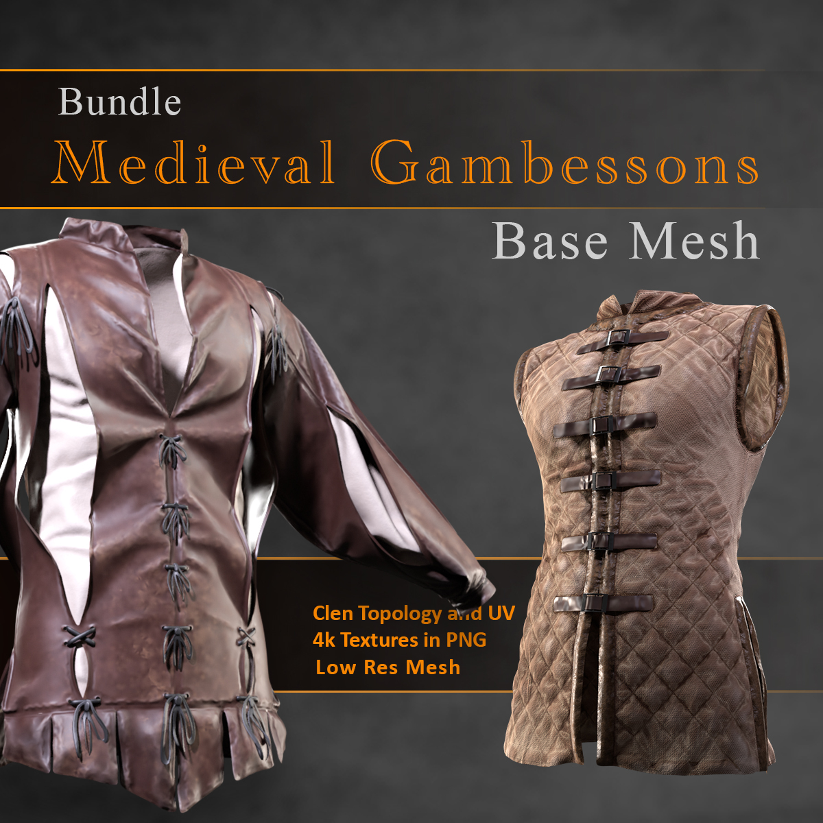 ArtStation - Medieval Gambeson Bundle / Commercial License
