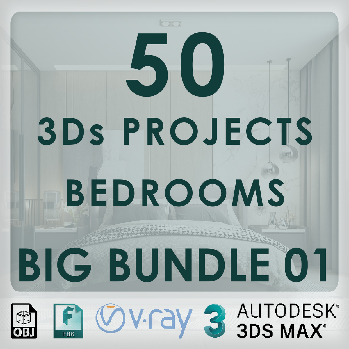 ArtStation - 50 Projects - Bedrooms - Big Bundle 01 - ( Extended Commercial License )