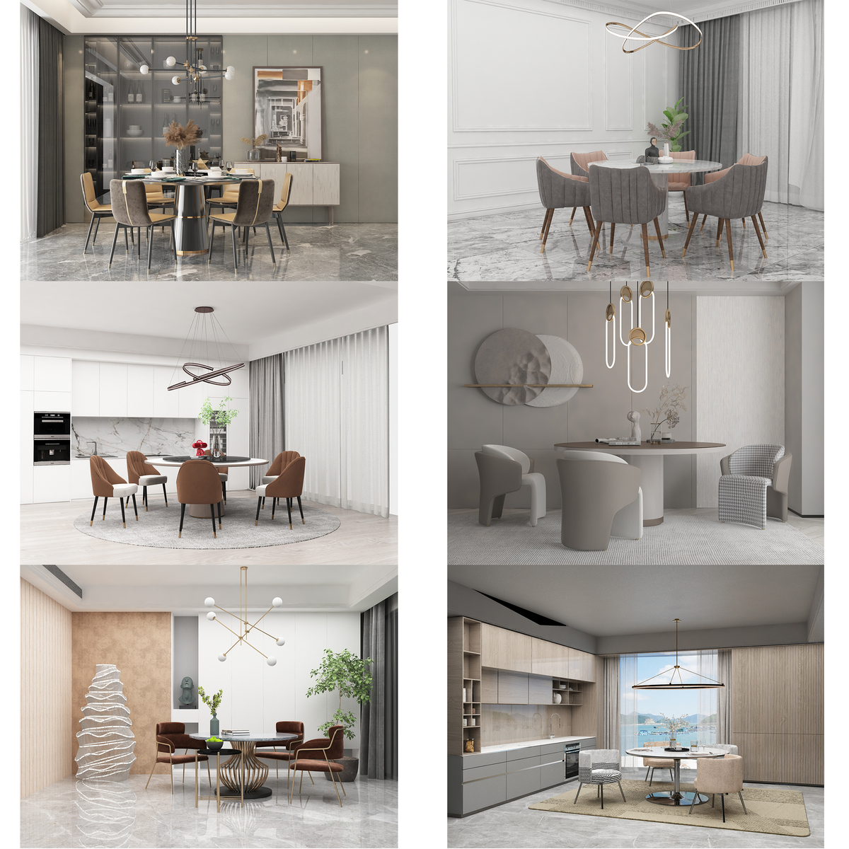 ArtStation - 6 Dining Rooms - Collection 10 ( Extended Commercial License )