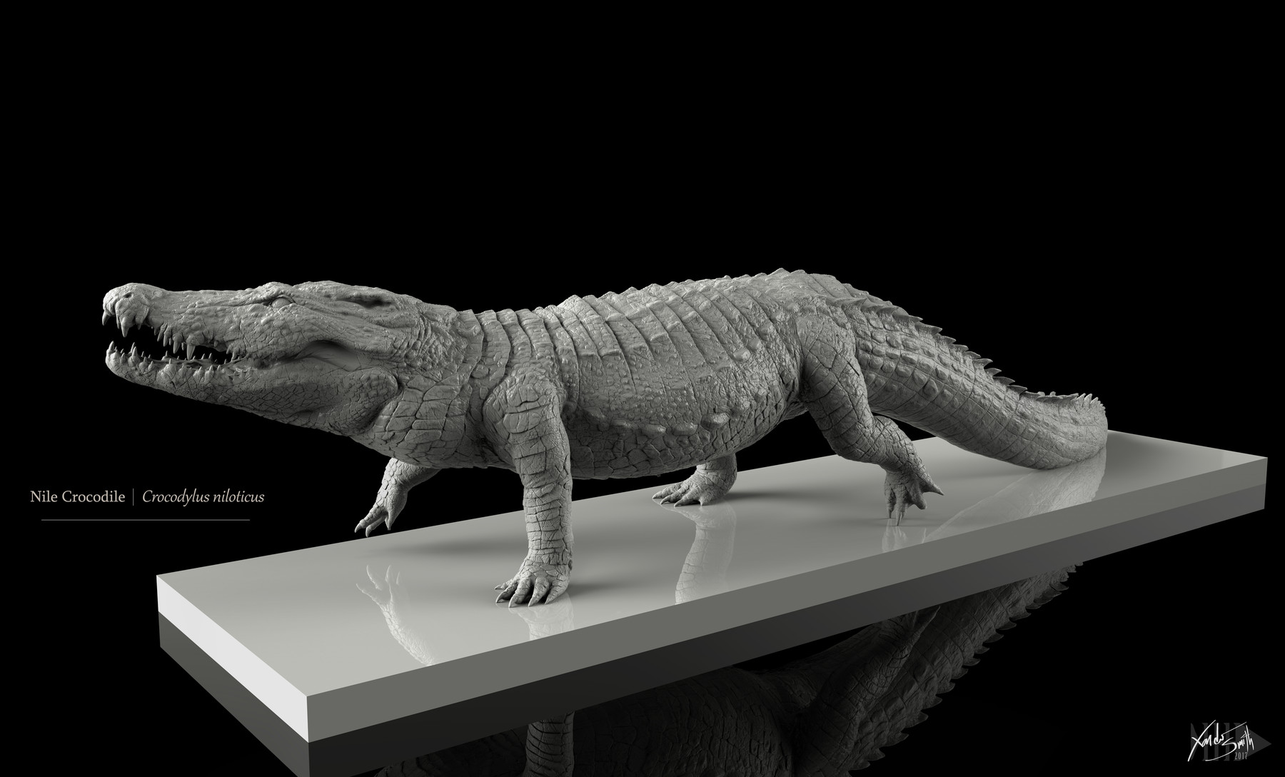 ArtStation - Nile Crocodile Walking Pose 3D Model Decimated | Resources