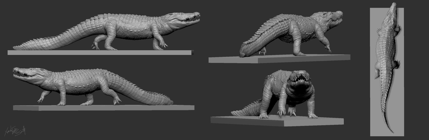 ArtStation - Nile Crocodile Walking Pose 3D Model Decimated | Resources