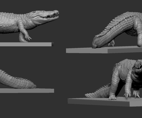 ArtStation - Nile Crocodile Walking Pose 3D Model Decimated | Resources