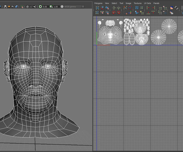 ArtStation - Head base and Mouth interior and Eyes with symmetrical UV ...