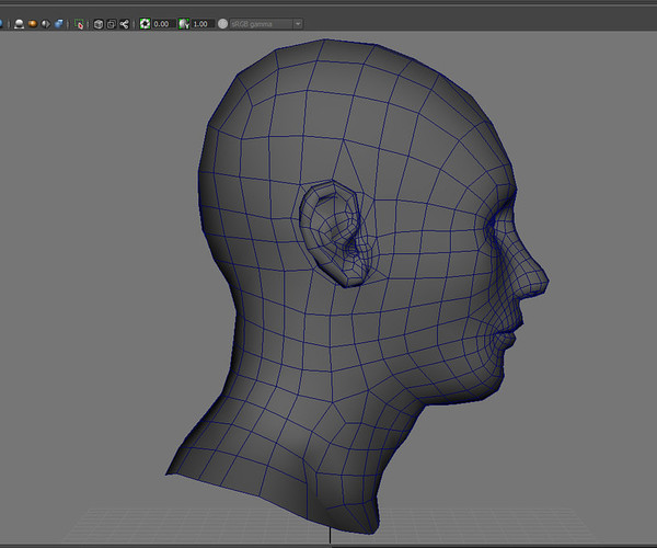 ArtStation - Head base and Mouth interior and Eyes with symmetrical UV ...