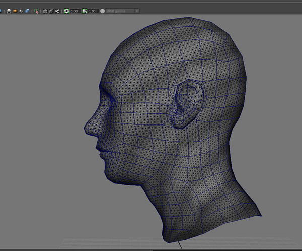 ArtStation - Head base and Mouth interior and Eyes with symmetrical UV ...