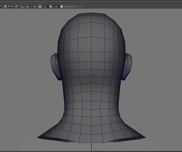 ArtStation - Head base and Mouth interior and Eyes with symmetrical UV ...