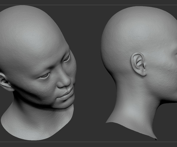 ArtStation - Average Asian Female Head | Game Assets