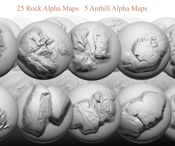 ArtStation - Rock Alpha Pack | Brushes