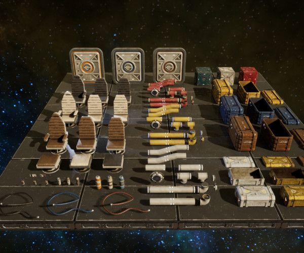 ArtStation - Sci Fi Interior Prop Pack 1 | Game Assets