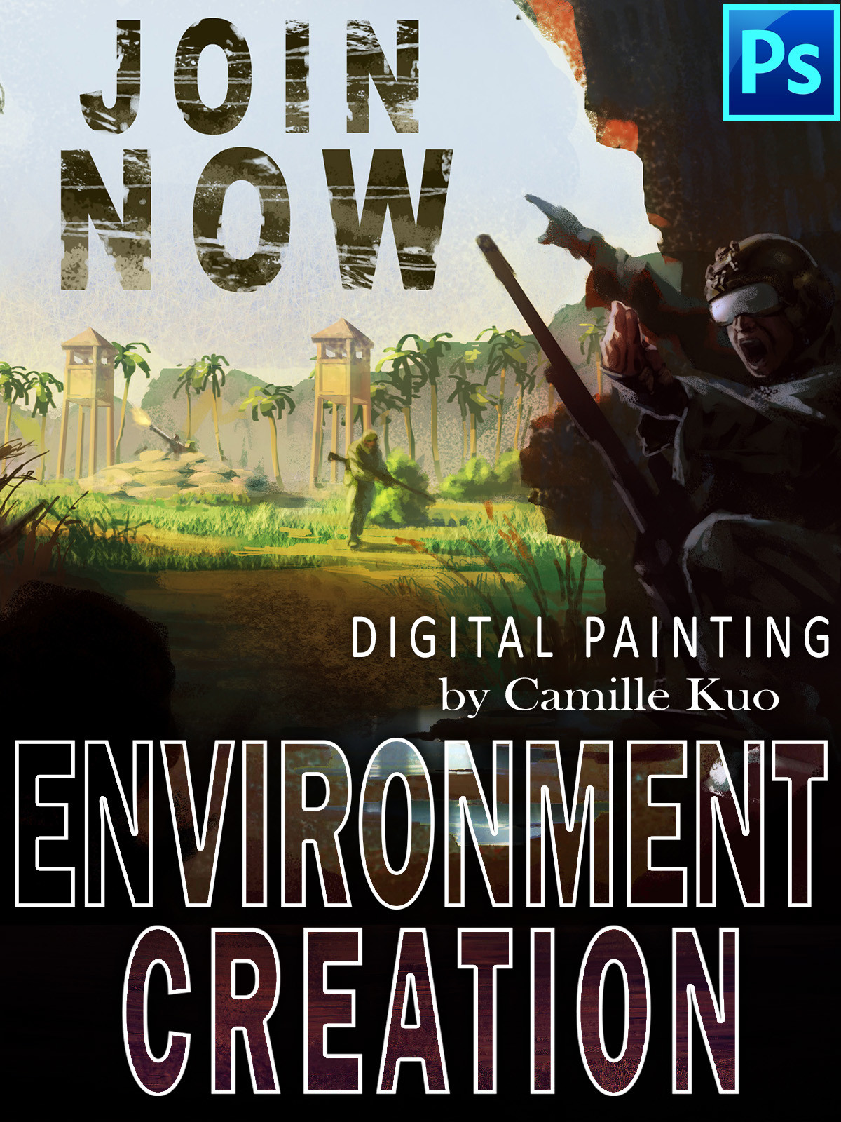 ArtStation - digital painting for environment with Camille Kuo | Tutorials